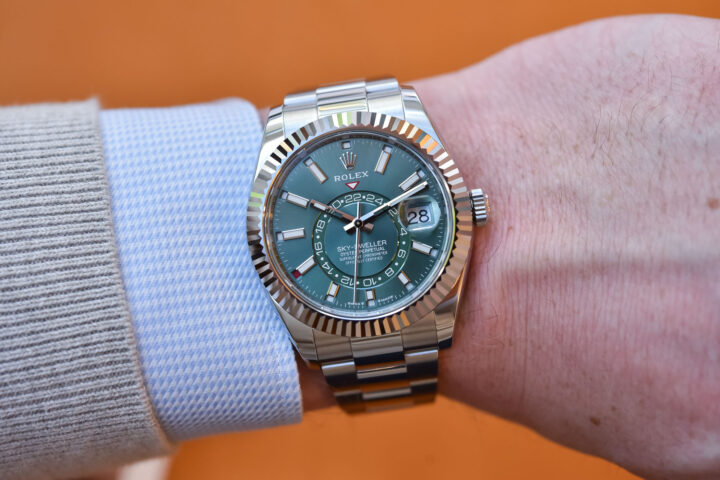 Hands-On: The Updated Rolex Sky-Dweller In Steel/Rolesor & Mint Green Dial