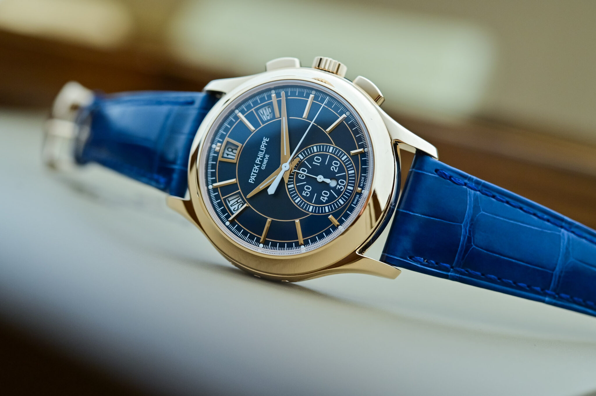 Hands-On: The New Blue Patek Philippe Chronograph Annual Calendar 5905R