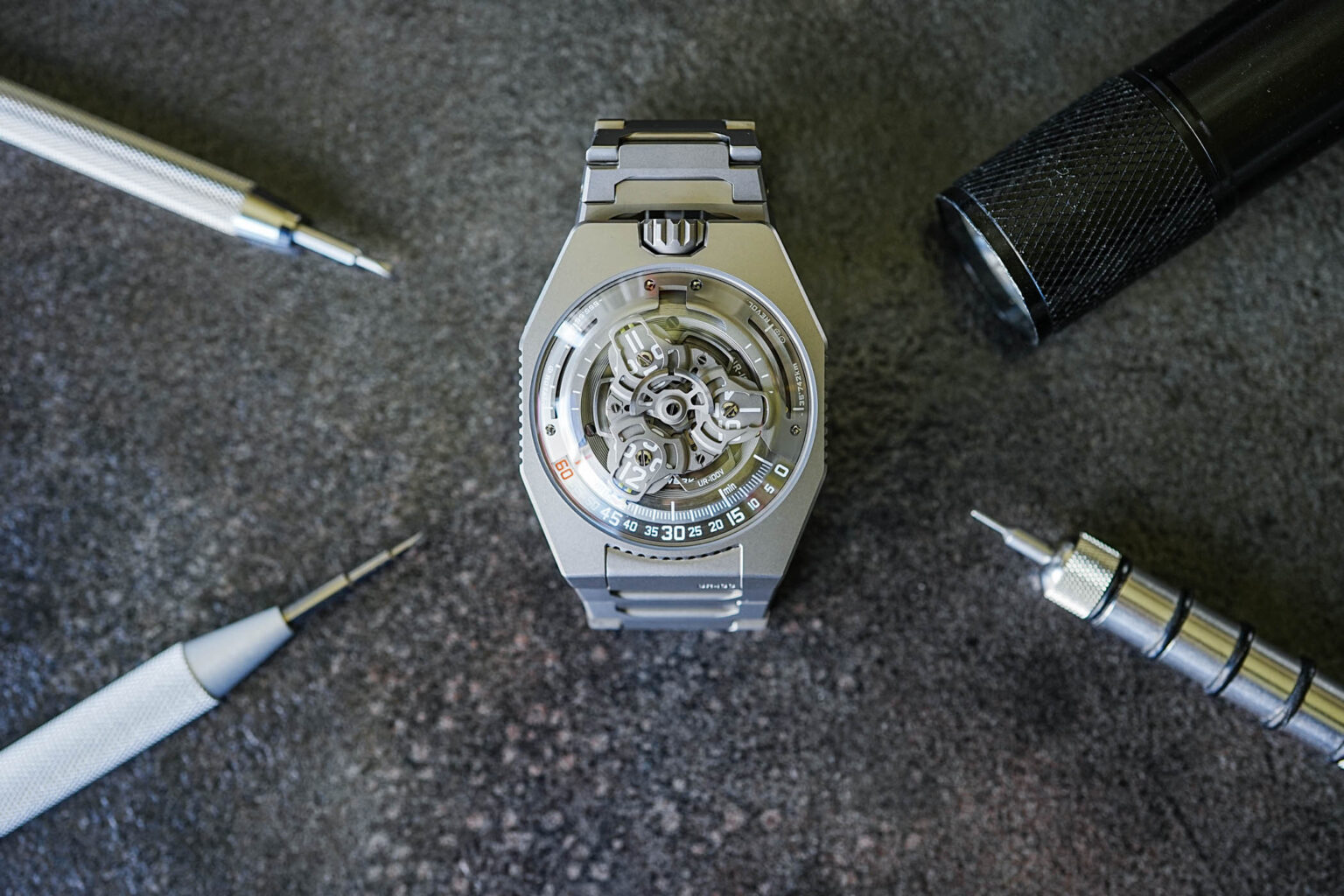 Hands-On: The Full-Titanium Urwerk UR-100V Magic T
