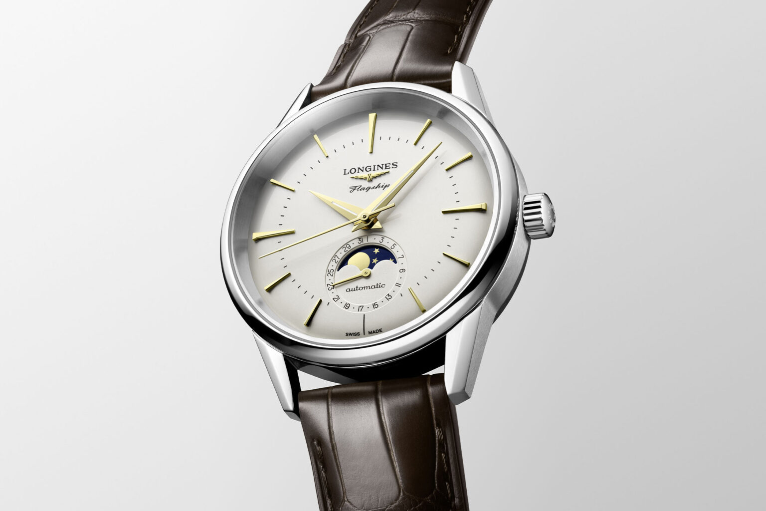 Introducing The Elegant Longines Flagship Heritage Moonphase 38.5mm