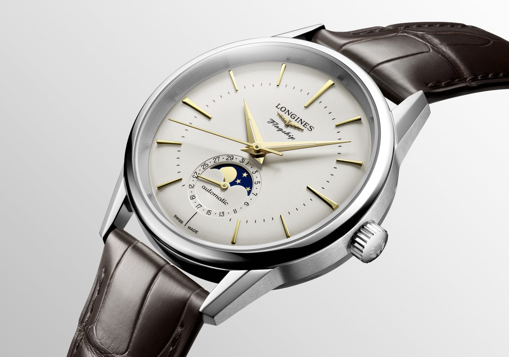 Introducing The Elegant Longines Flagship Heritage Moonphase 38.5mm