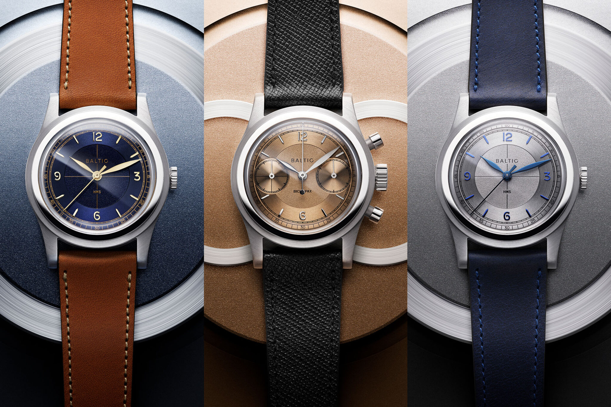 Introducing The Baltic HMS & Bicompax 003, With Reduced 36.5mm Cases