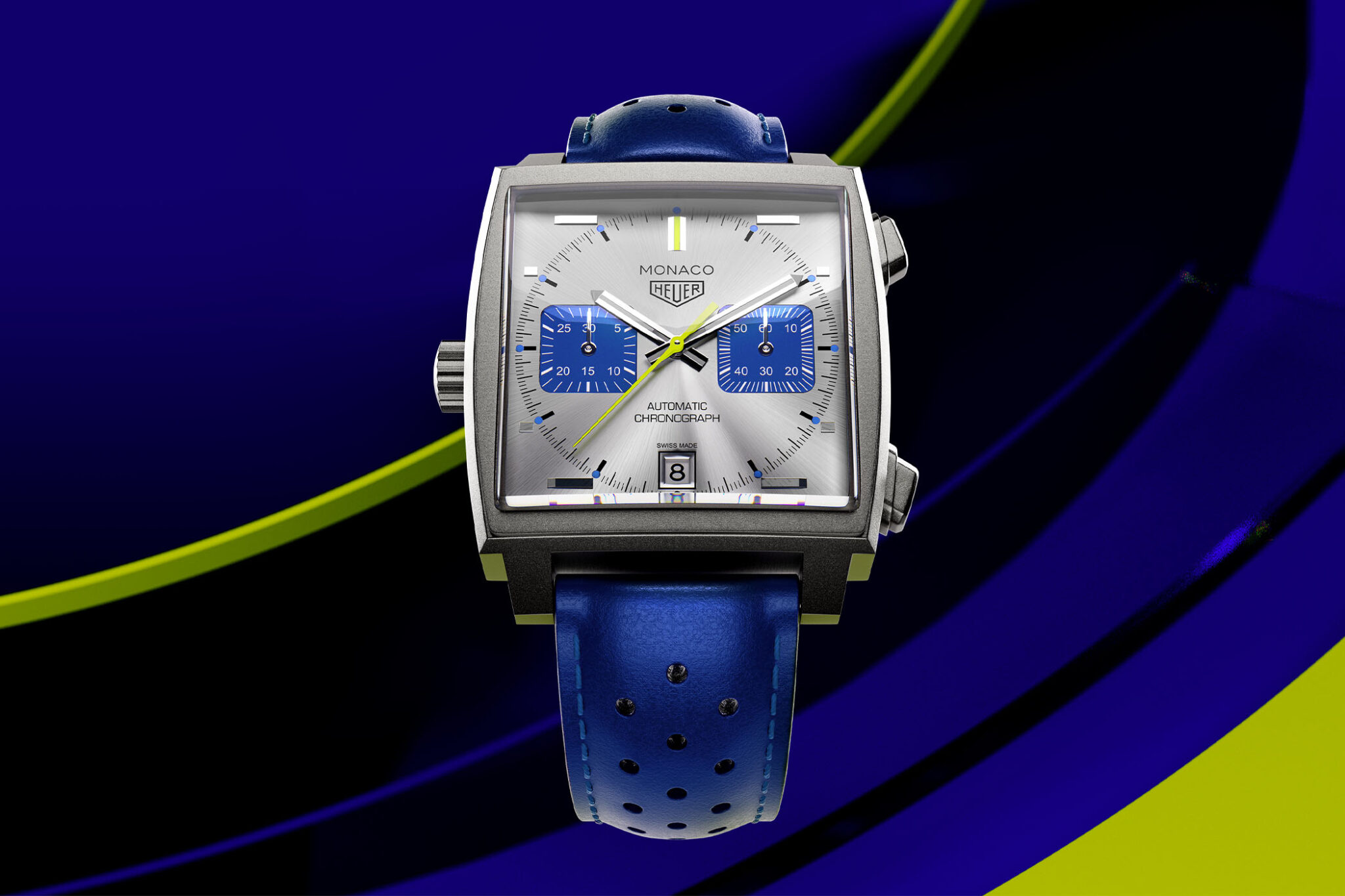 Introducing The New TAG Heuer Monaco Chronograph Racing Blue Calibre 11