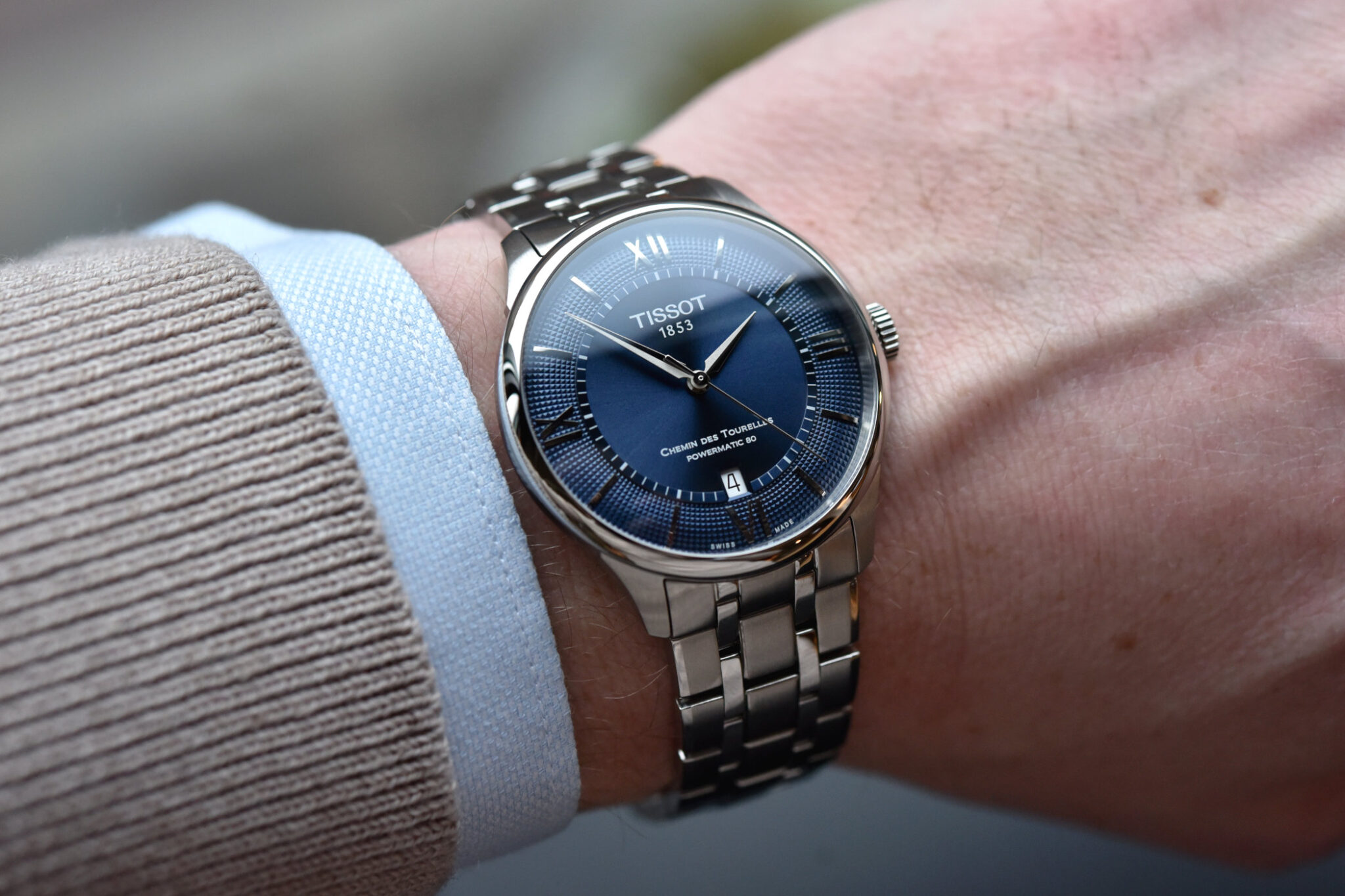 A closer look at the dressy yet casual Tissot Chemin des Tourelles In Blue