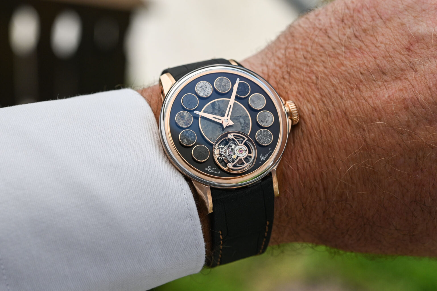 First Look: Louis Moinet Cosmopolis And Its Dial With 12 Meteorites