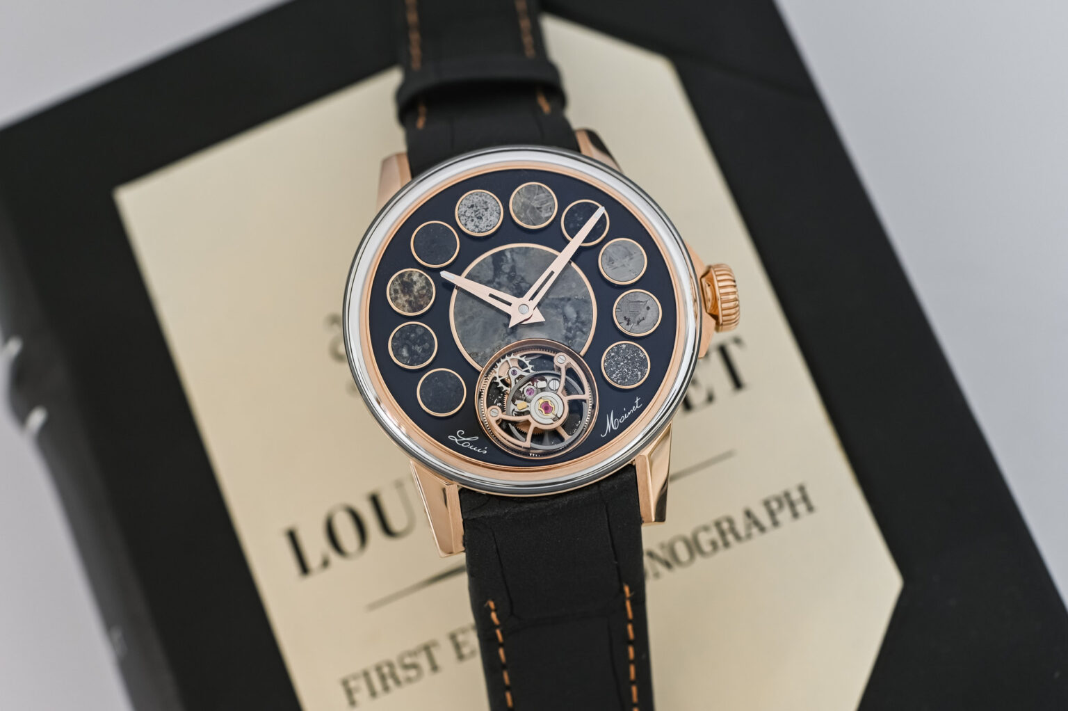 First Look: Louis Moinet Cosmopolis And Its Dial With 12 Meteorites