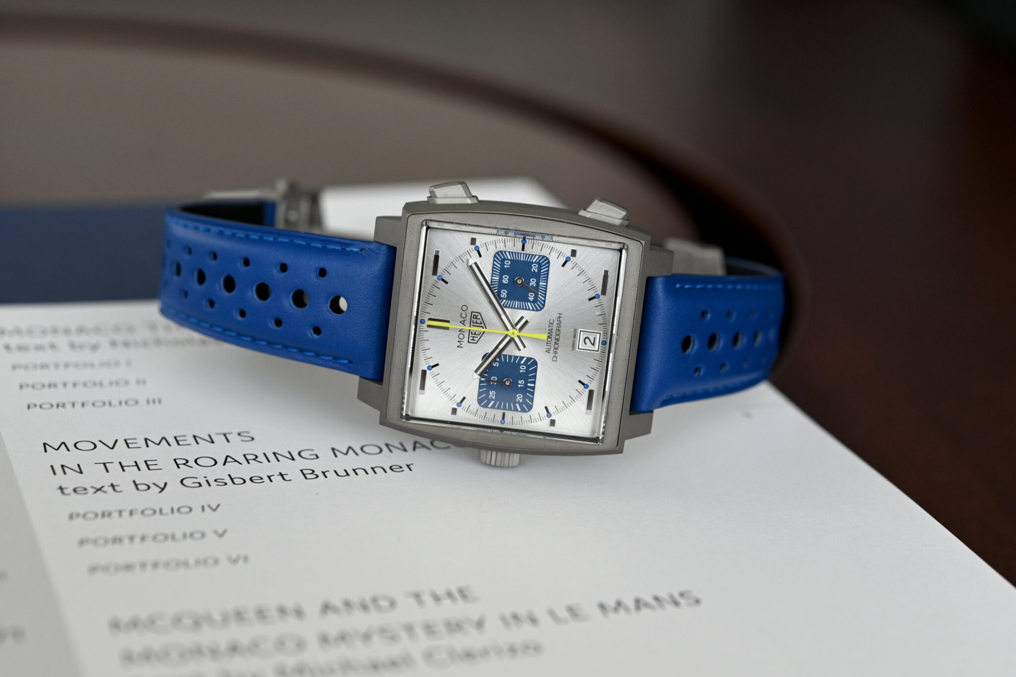 Getting Ready To Race With The TAG Heuer Monaco Chronograph Racing Blue ...