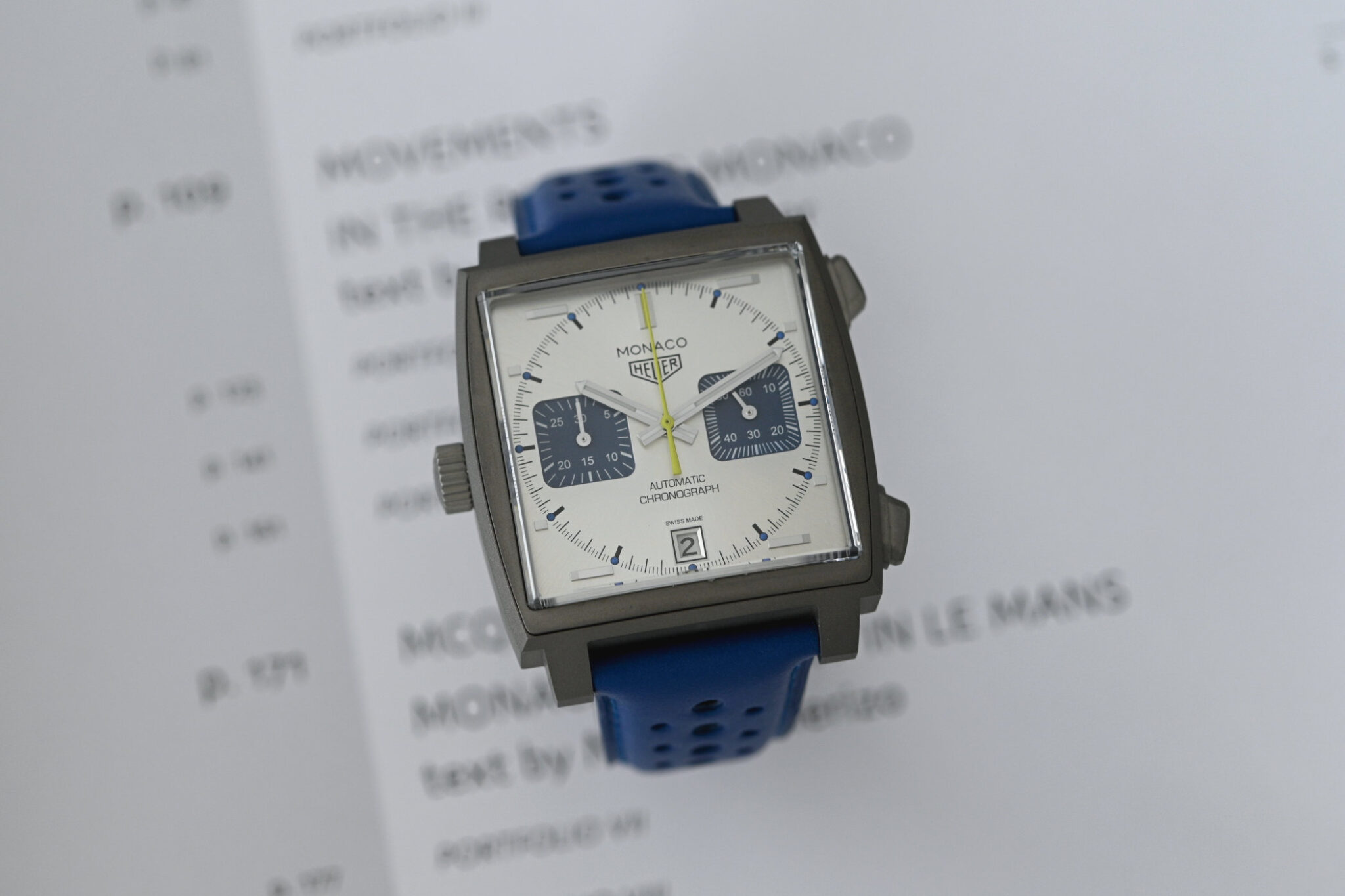 Getting Ready To Race With The TAG Heuer Monaco Chronograph Racing Blue ...