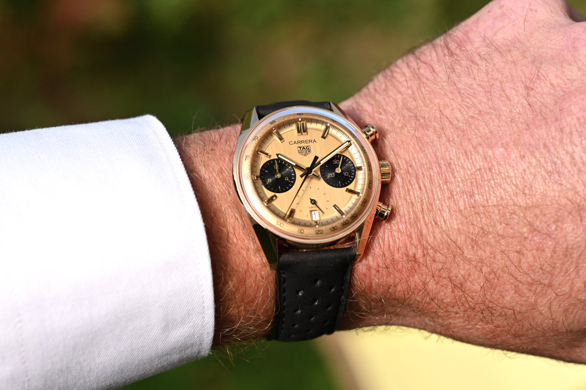 The New And Awesome TAG Heuer Carrera Glassbox Chronograph In Gold