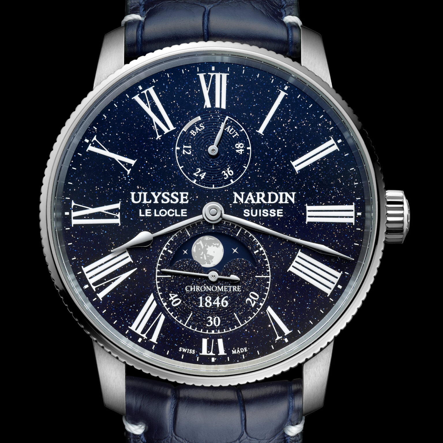 The New Ulysse Nardin Marine Torpilleur Moonphase Aventurine And Diver ...