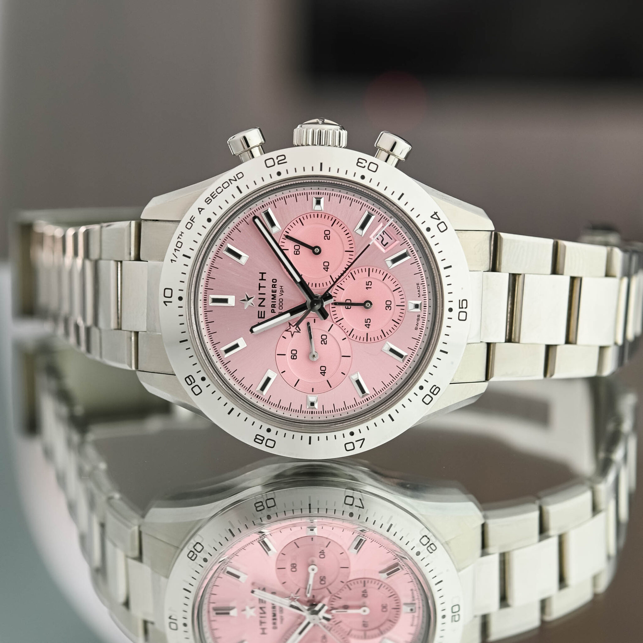 First Look: The Zenith Chronomaster Sport Pink Dial & Steel Bezel