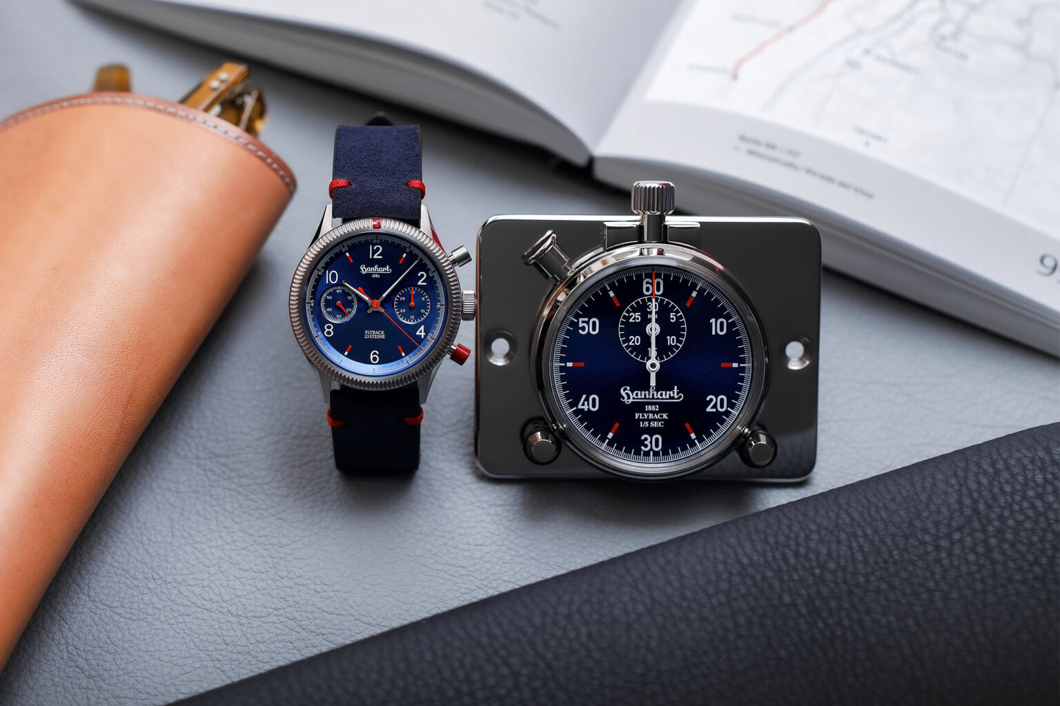 The Hanhart Red X Grey & Blue Flyback Chronograph and Dashboard ...