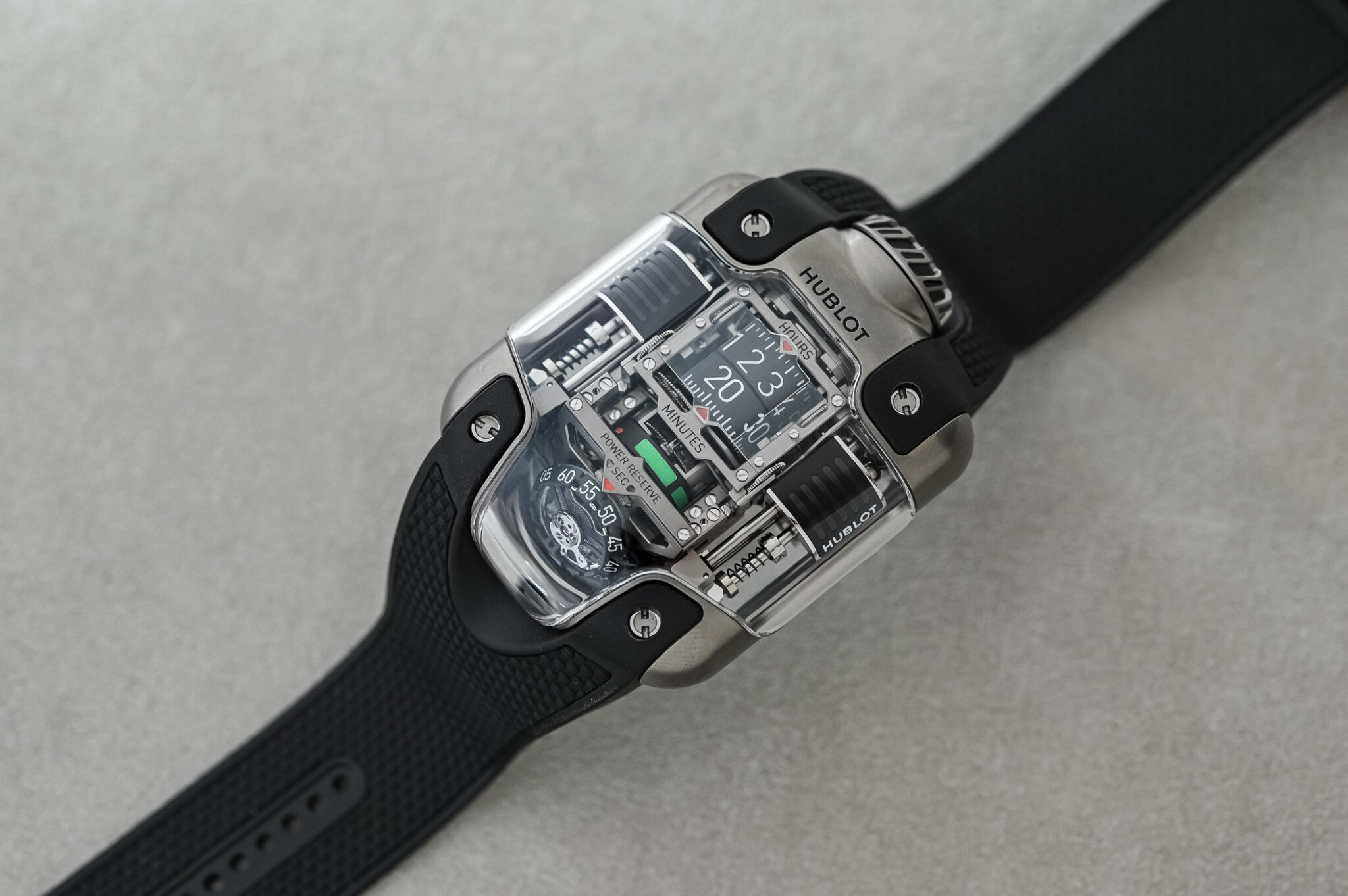 First Look: The Hublot MP-10 Tourbillon Weight Energy System Titanium