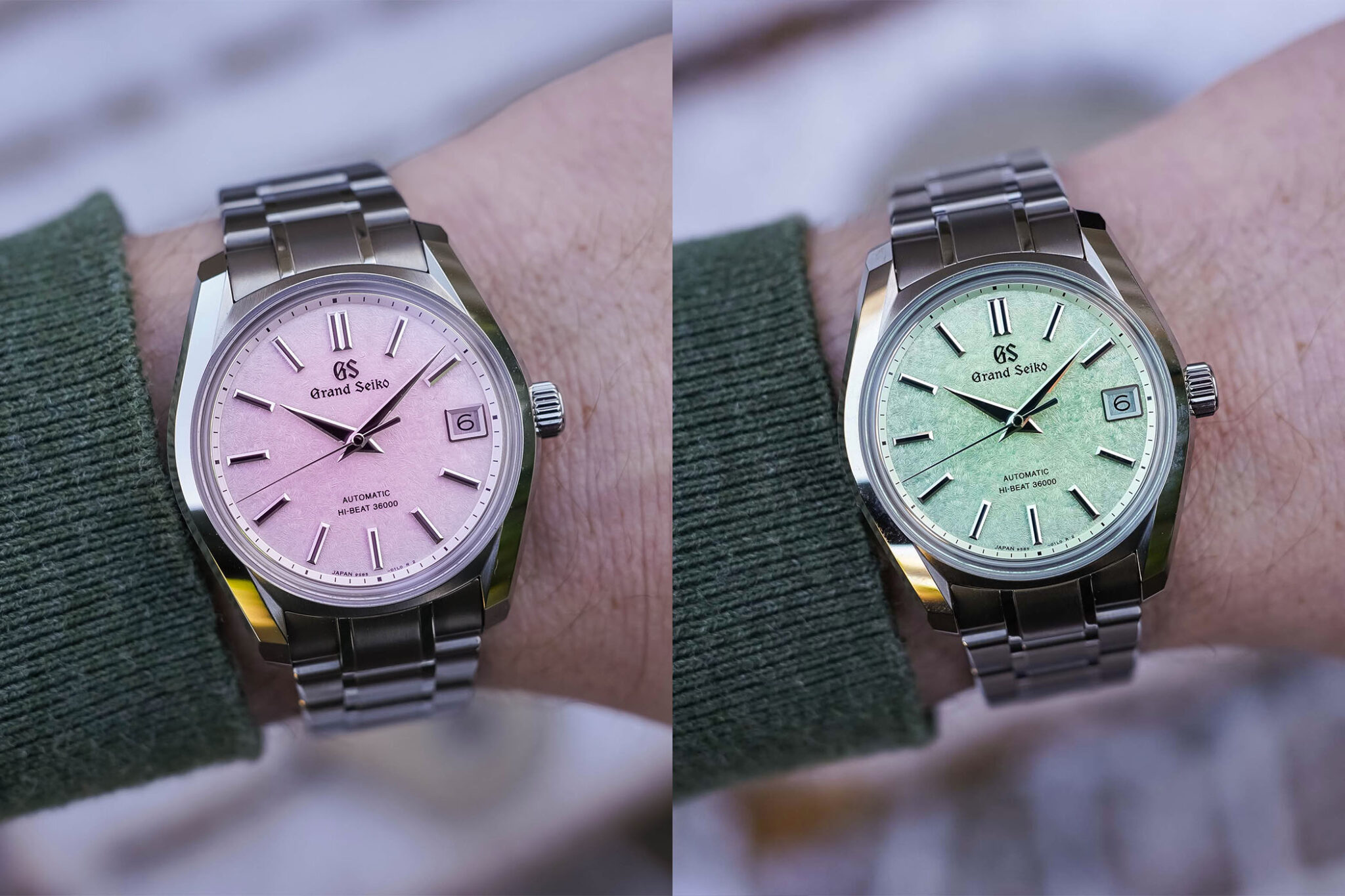 First Look: The Pink or Green, 38mm Grand Seiko SBGH341 & SBGH343