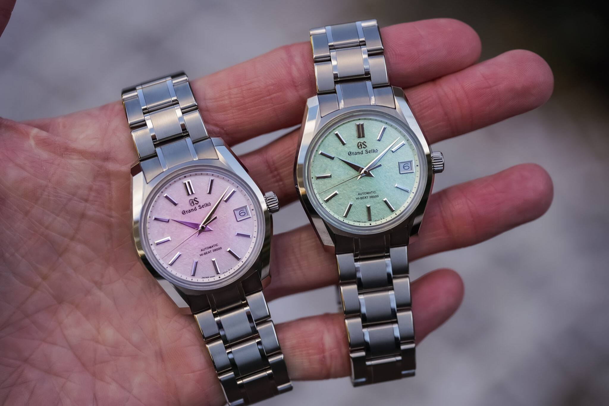 First Look: The Pink or Green, 38mm Grand Seiko SBGH341 & SBGH343