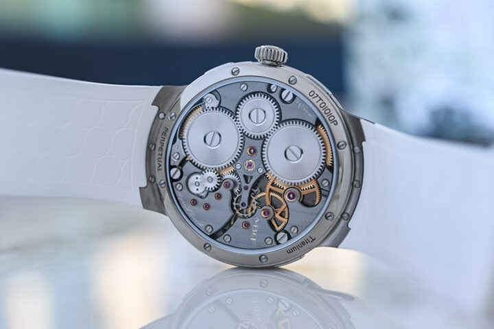 First Look: The MB&F LM Perpetual EVO Titanium With Icy Blue Dial