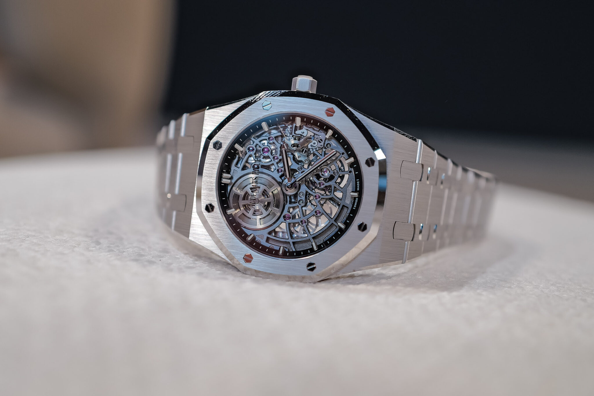 First Look: The White Gold AP Royal Oak Jumbo Extra-Thin Openworked 16204BC