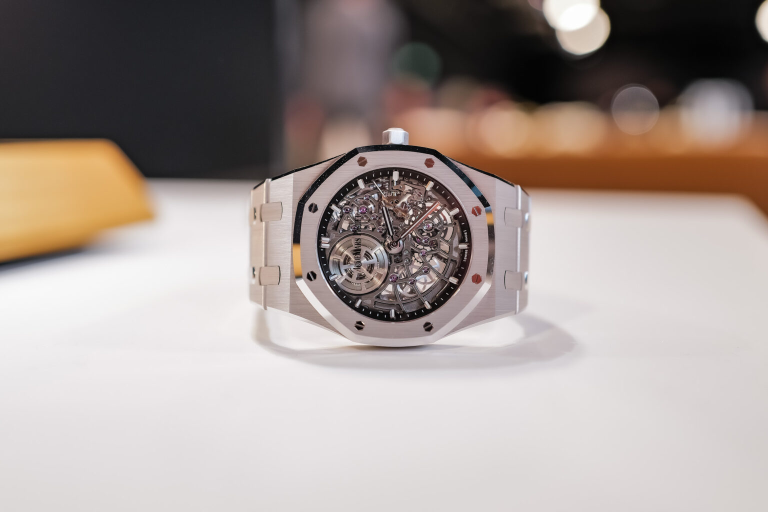 First Look: The White Gold AP Royal Oak Jumbo Extra-Thin Openworked 16204BC