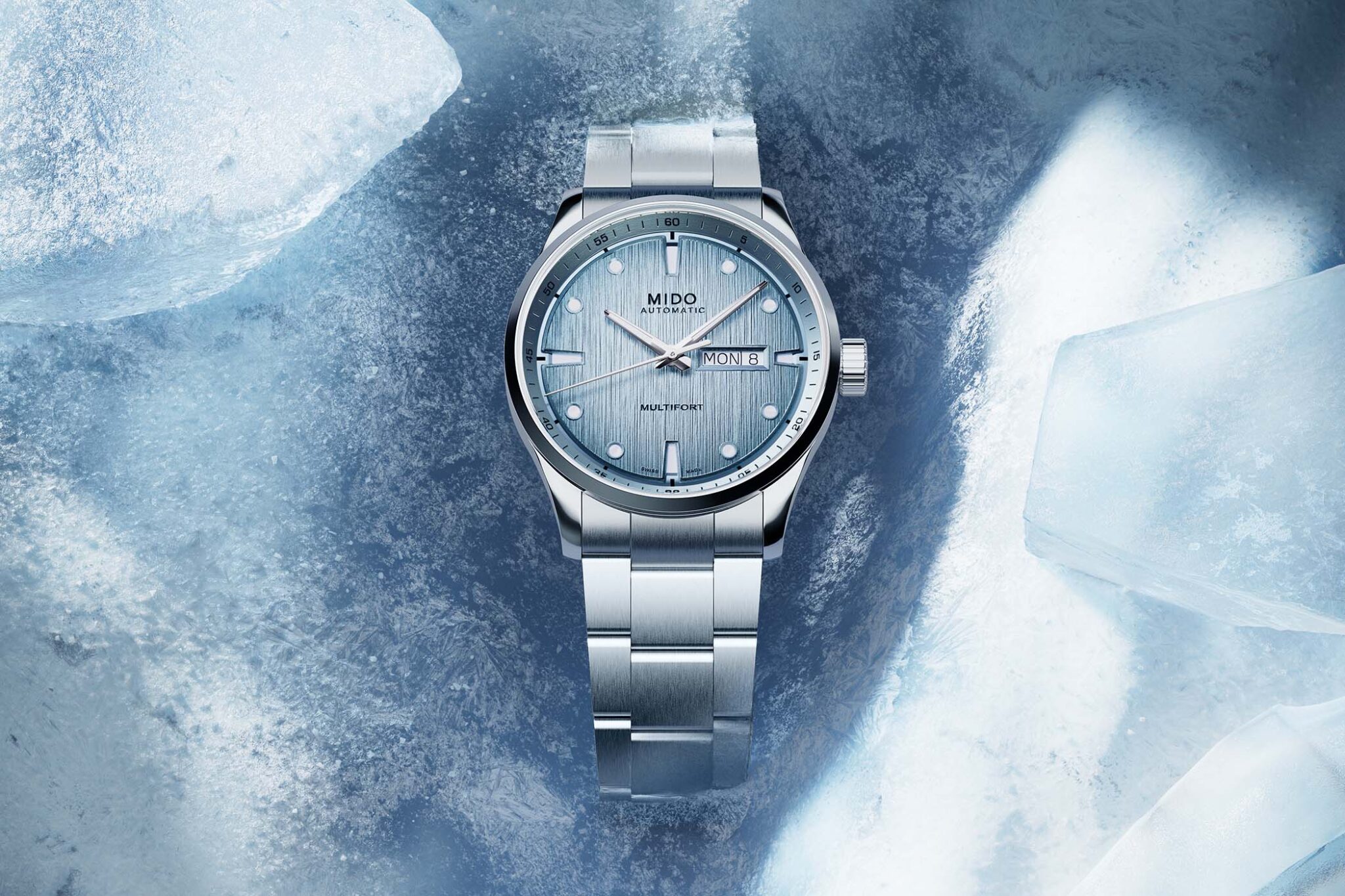 Introducing: the Mido Multifort M Freeze with Ice-Blue Dial