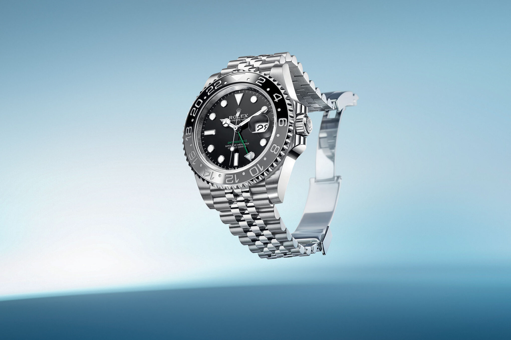 Introducing: Rolex GMT Master II 126710GRNR Steel & Grey-Black bezel