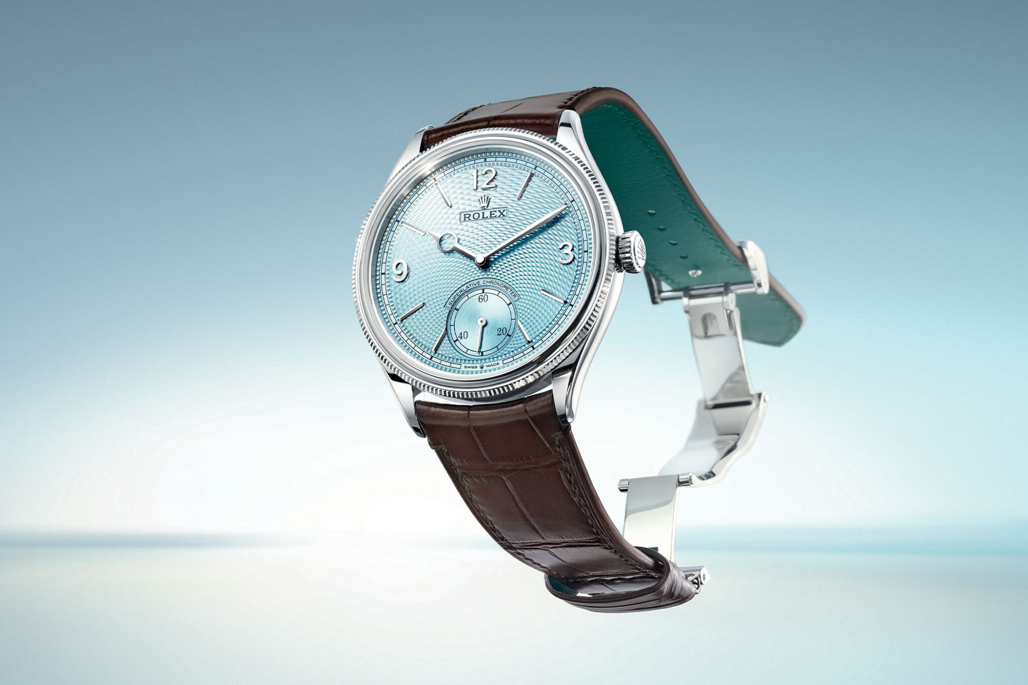 Introducing Rolex Perpetual 1908, In Platinum with Ice-Blue Guilloche dial