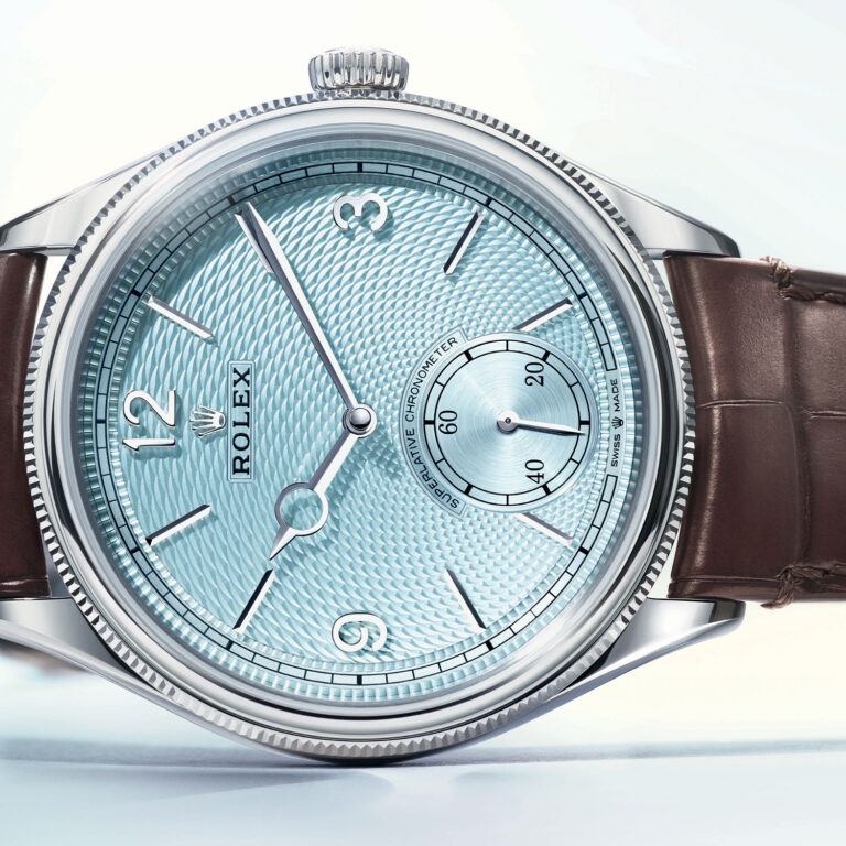 Introducing Rolex Perpetual 1908, In Platinum with Ice-Blue Guilloche dial