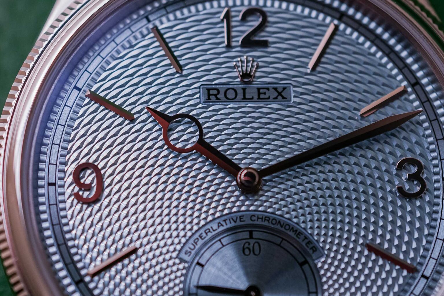 Hands-On: The Platinum Rolex Perpetual 1908 With Guilloche Dial