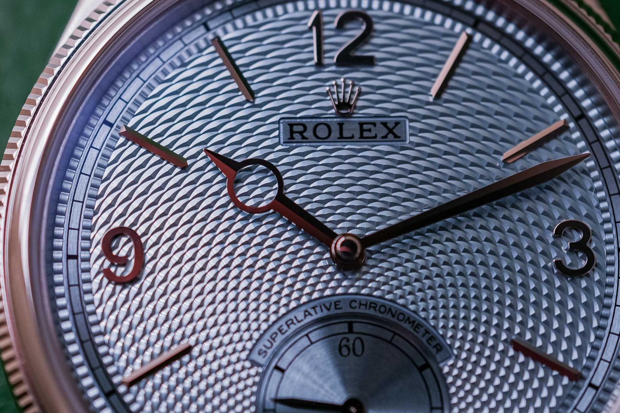 Hands-On: The Platinum Rolex Perpetual 1908 With Guilloche Dial