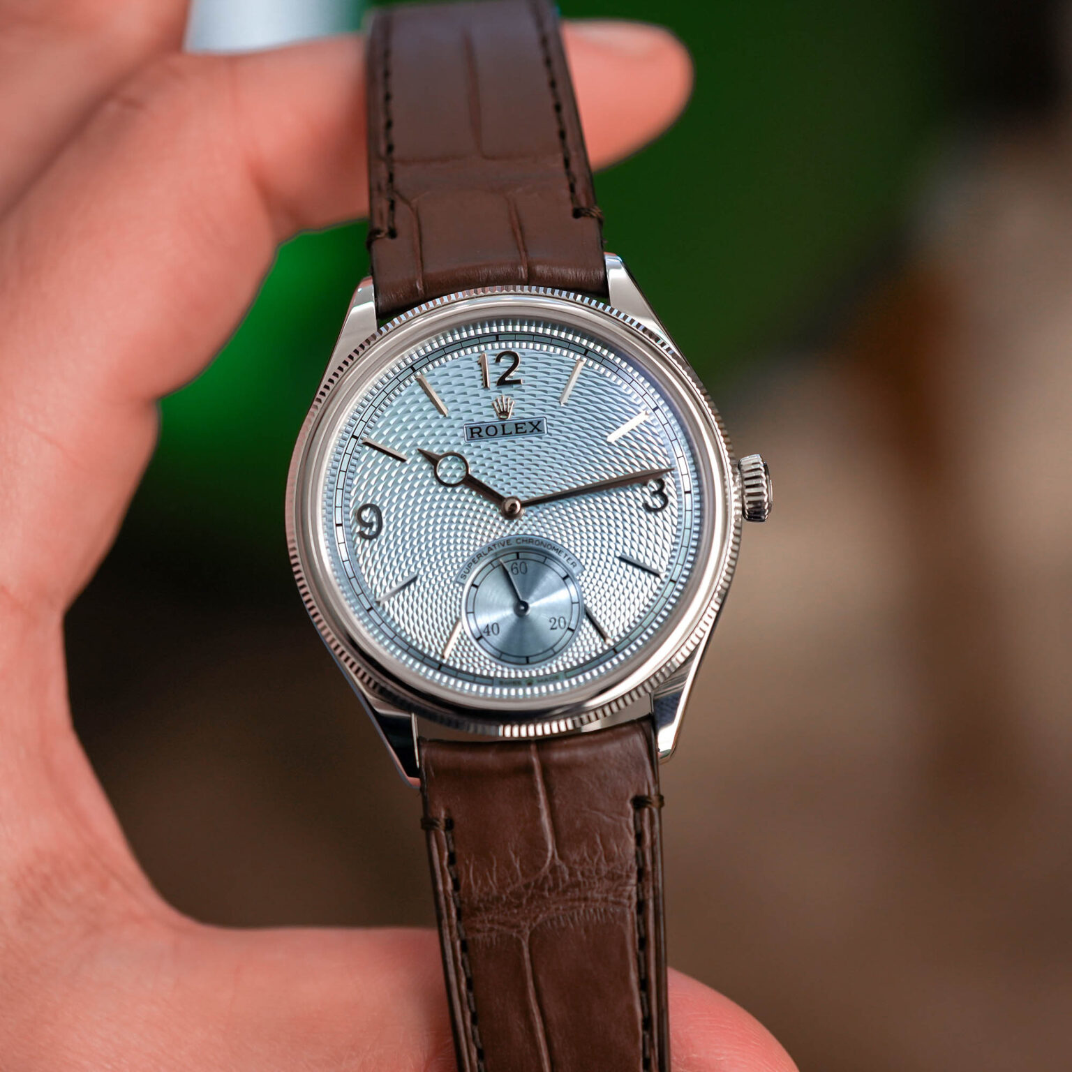 Hands-On: The Platinum Rolex Perpetual 1908 With Guilloche Dial