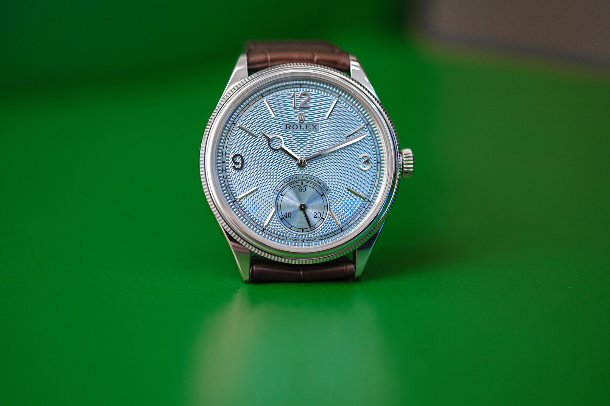 Hands-On: The Platinum Rolex Perpetual 1908 With Guilloche Dial