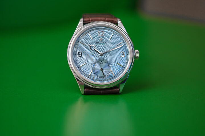 Hands-On: The Platinum Rolex Perpetual 1908 With Guilloche Dial