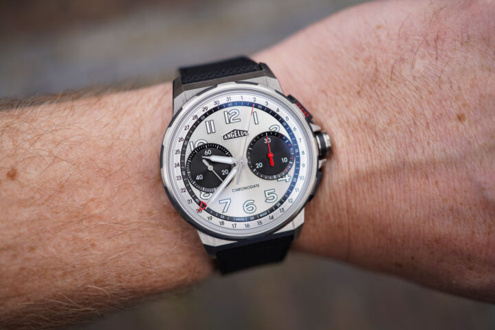 First Look: The New Angelus Chronodate Titanium Magnetic Silver