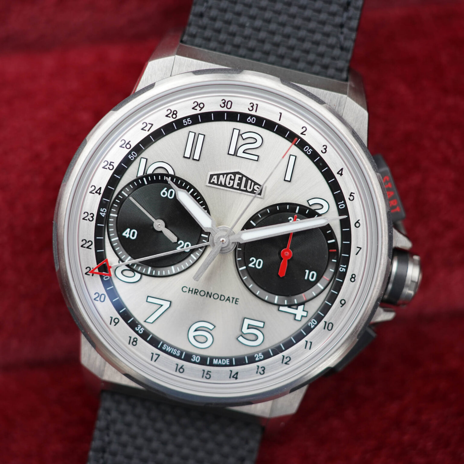 First Look: The New Angelus Chronodate Titanium Magnetic Silver