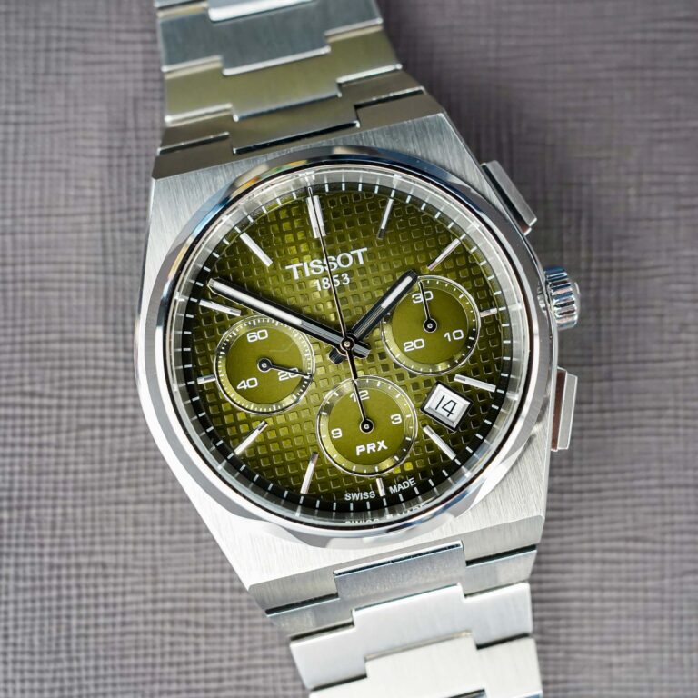 Hands-on: The Tissot PRX Chronograph Gradient Green