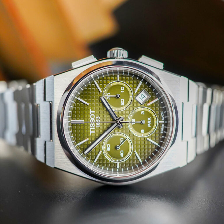 Hands-on: The Tissot PRX Chronograph Gradient Green