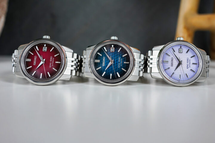 First Look: Three New High-End King Seiko with Colourful Textured Dials