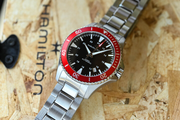 First Look: The Red Bezel Hamilton Khaki Navy Scuba 40mm