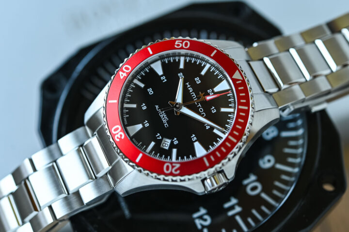 First Look: The Red Bezel Hamilton Khaki Navy Scuba 40mm