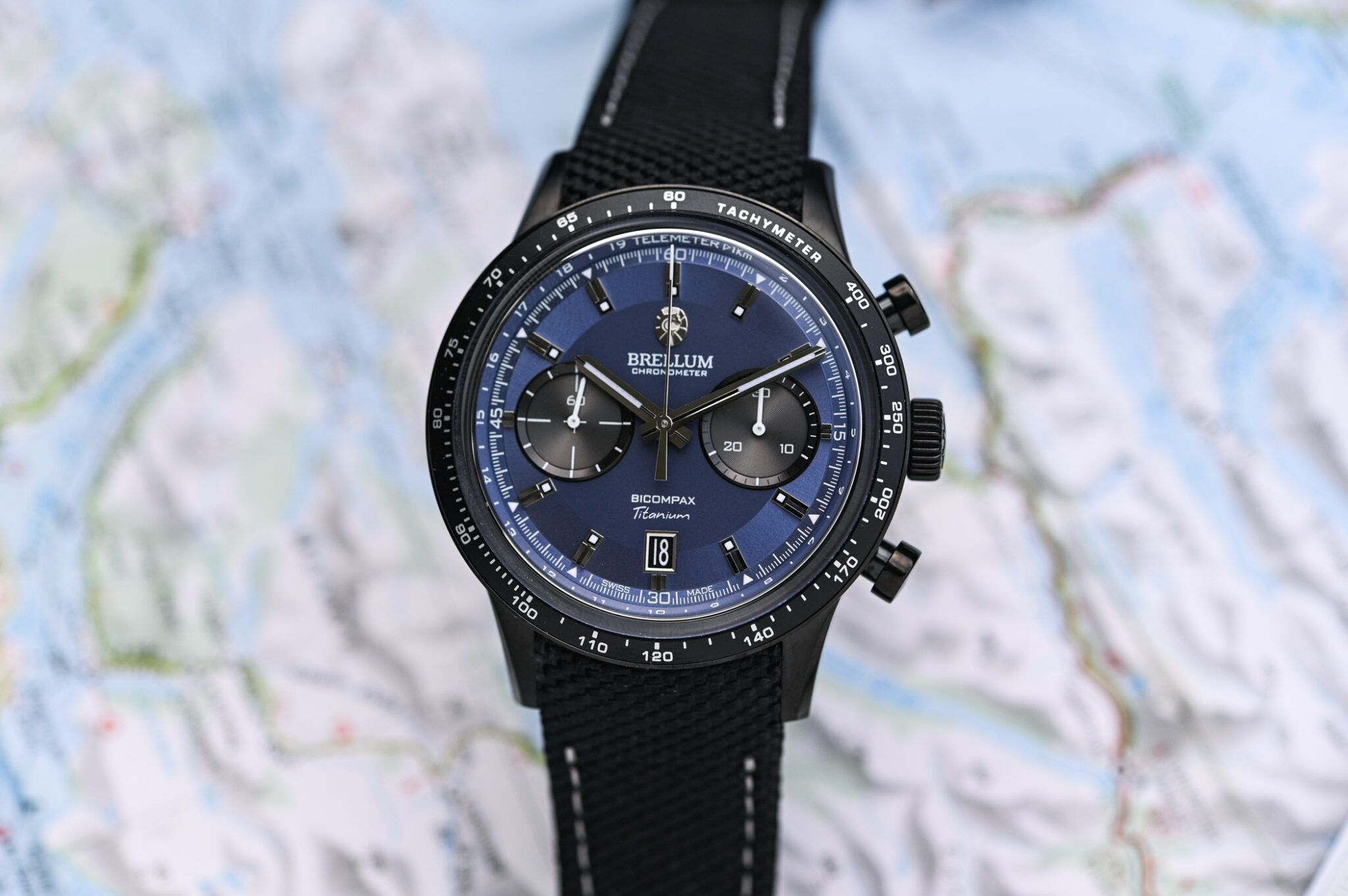 First Look: The Brellum Pandial Bicompax Black DLC Ti Chronometer, With ...