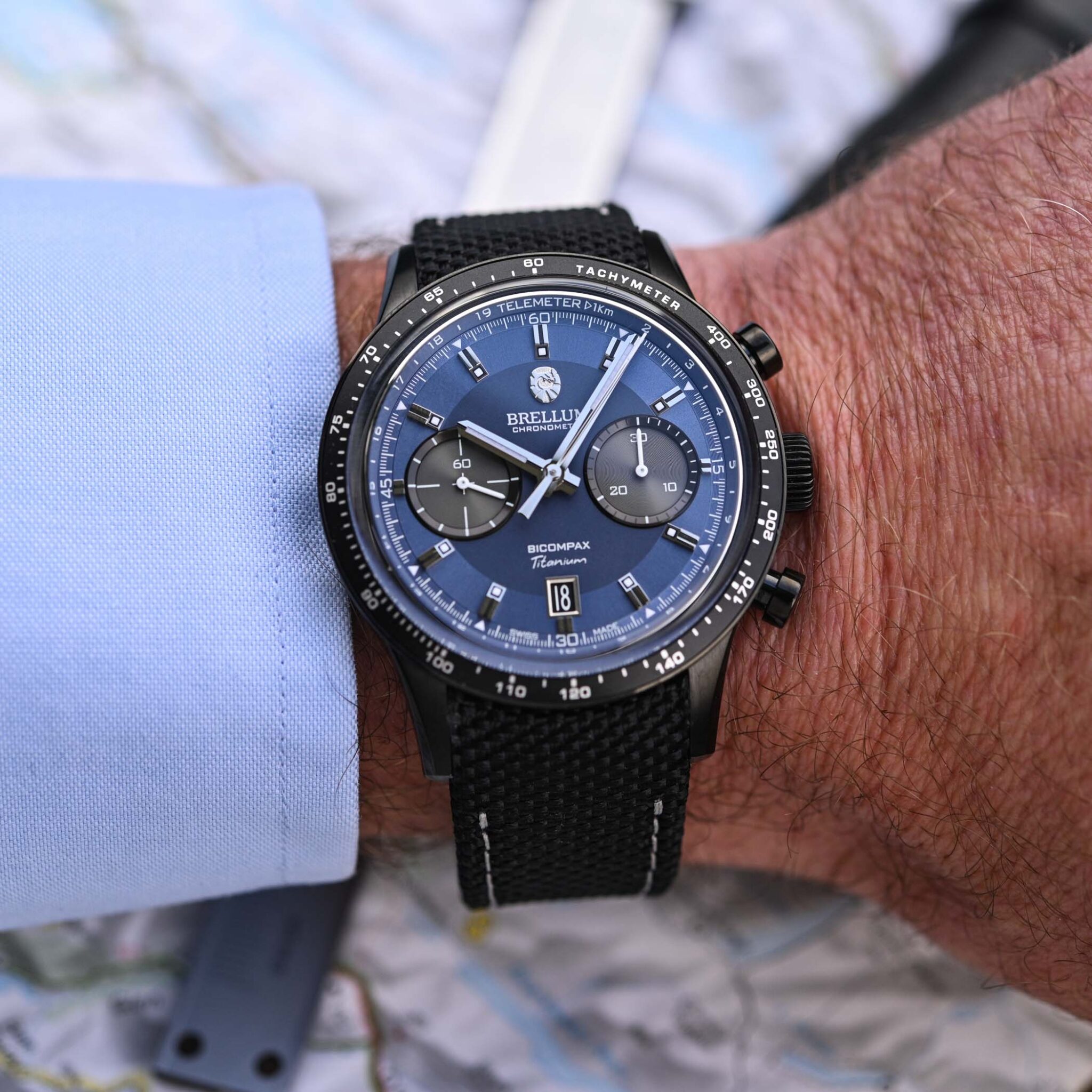 First Look: The Brellum Pandial Bicompax Black DLC Ti Chronometer, With ...