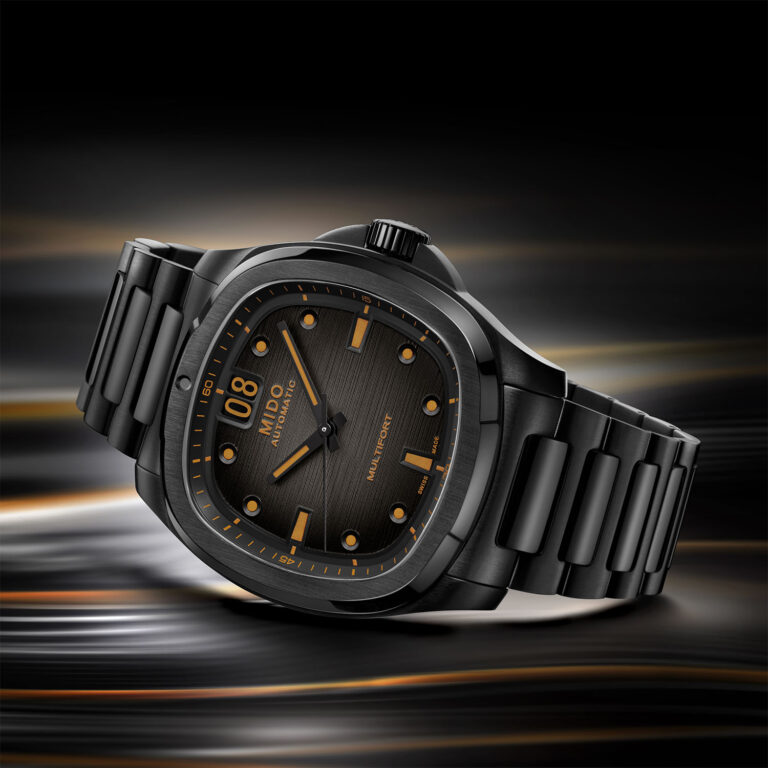 Introducing: The Mido Multifort TV Big Date Orange & Black PVD