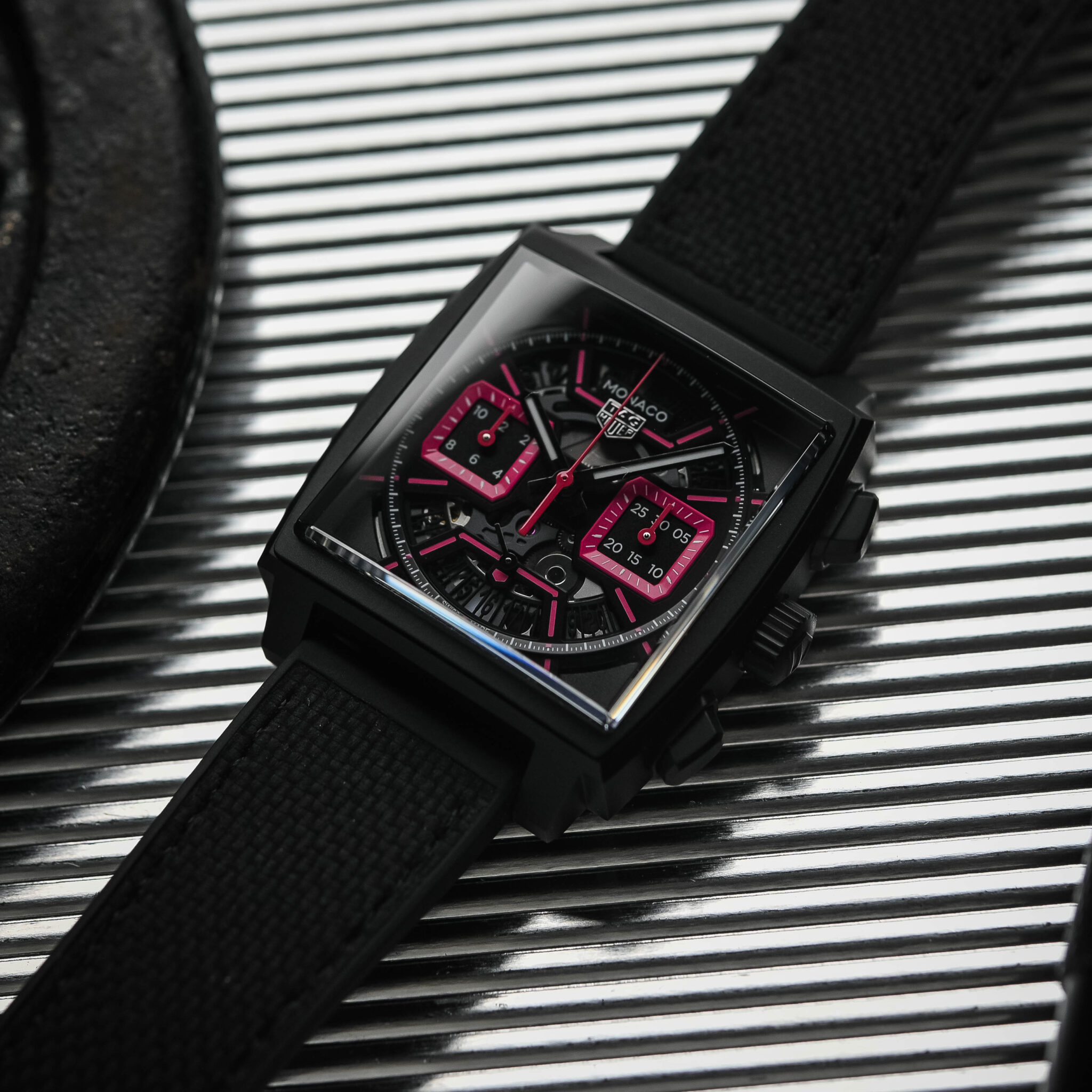 First Look: The TAG Heuer Monaco Chronograph Skeleton Pink