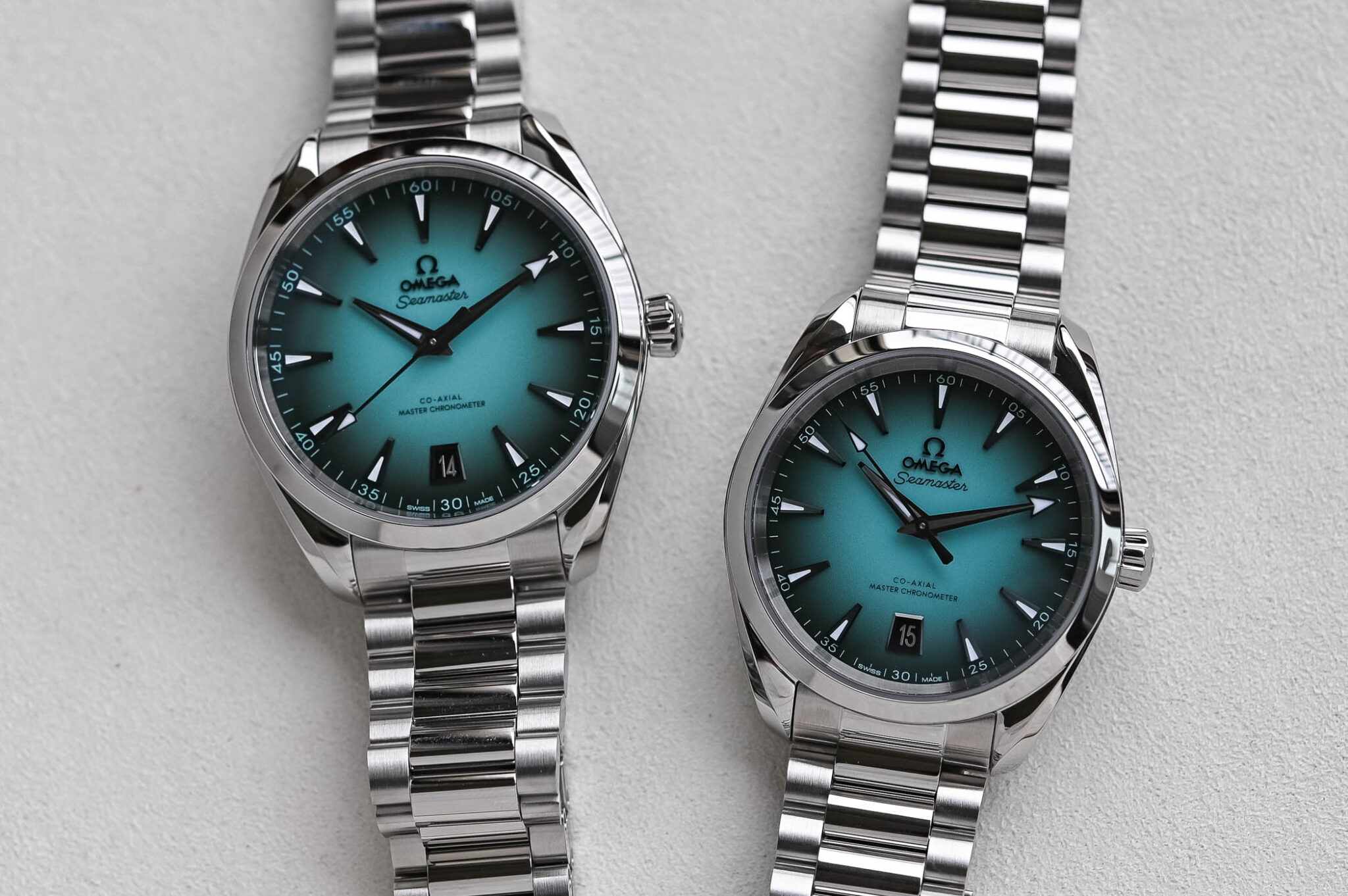 Hands-On: The Omega Seamaster Aqua Terra 150m with Gradient Turquoise Dials