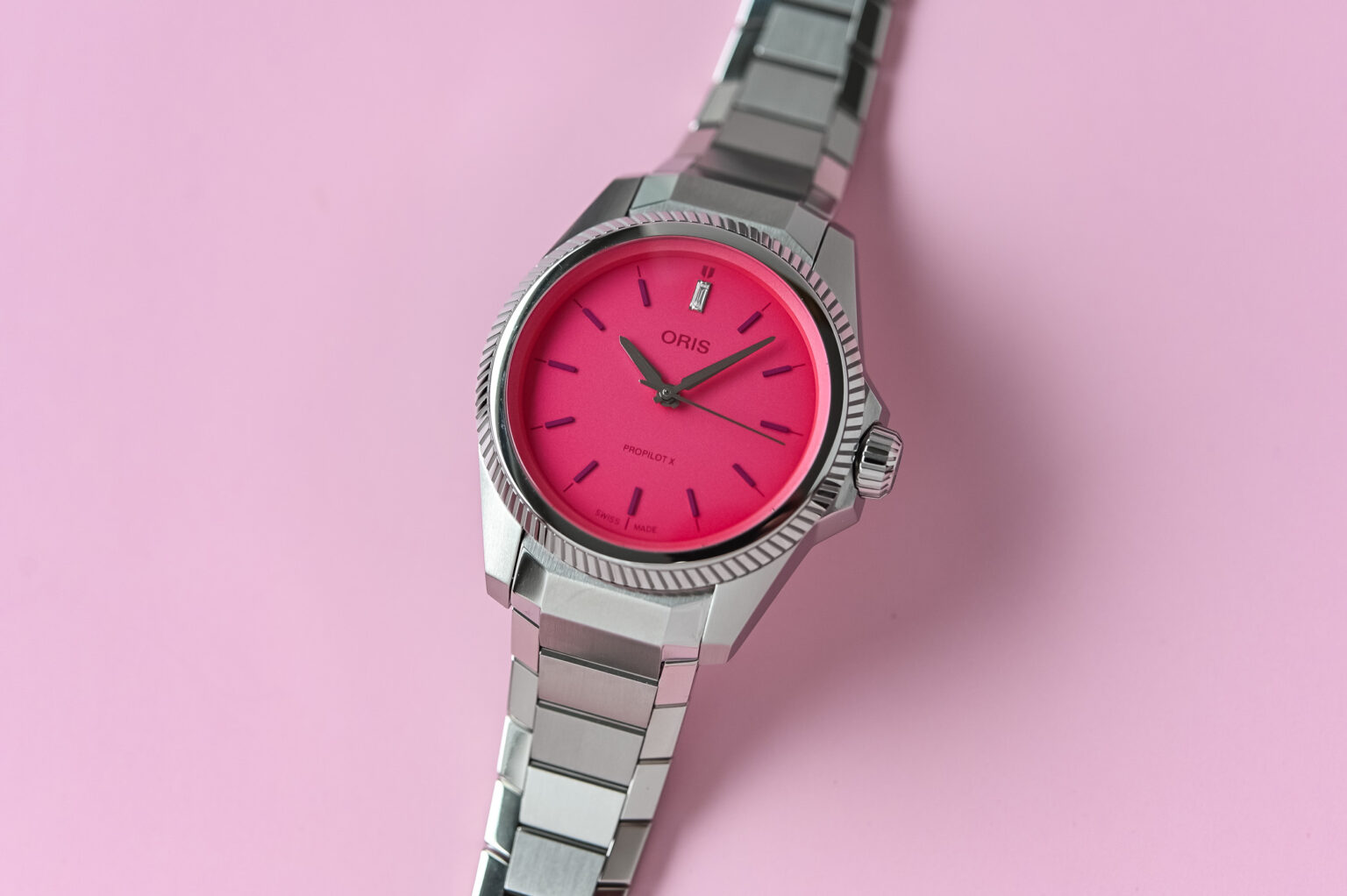 First Look: The Hot Pink Oris ProPilot X Miss Piggy Edition
