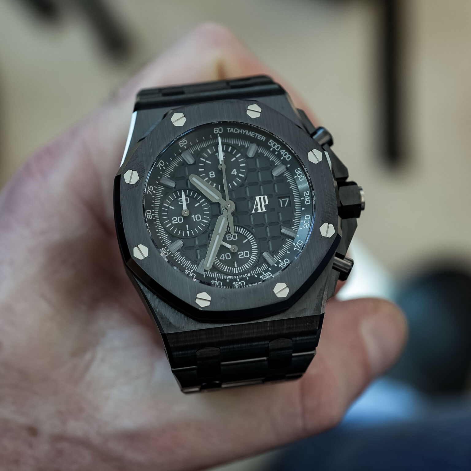 First Look: The New Black-on-Black AP Royal Oak Offshore Chronograph 42mm