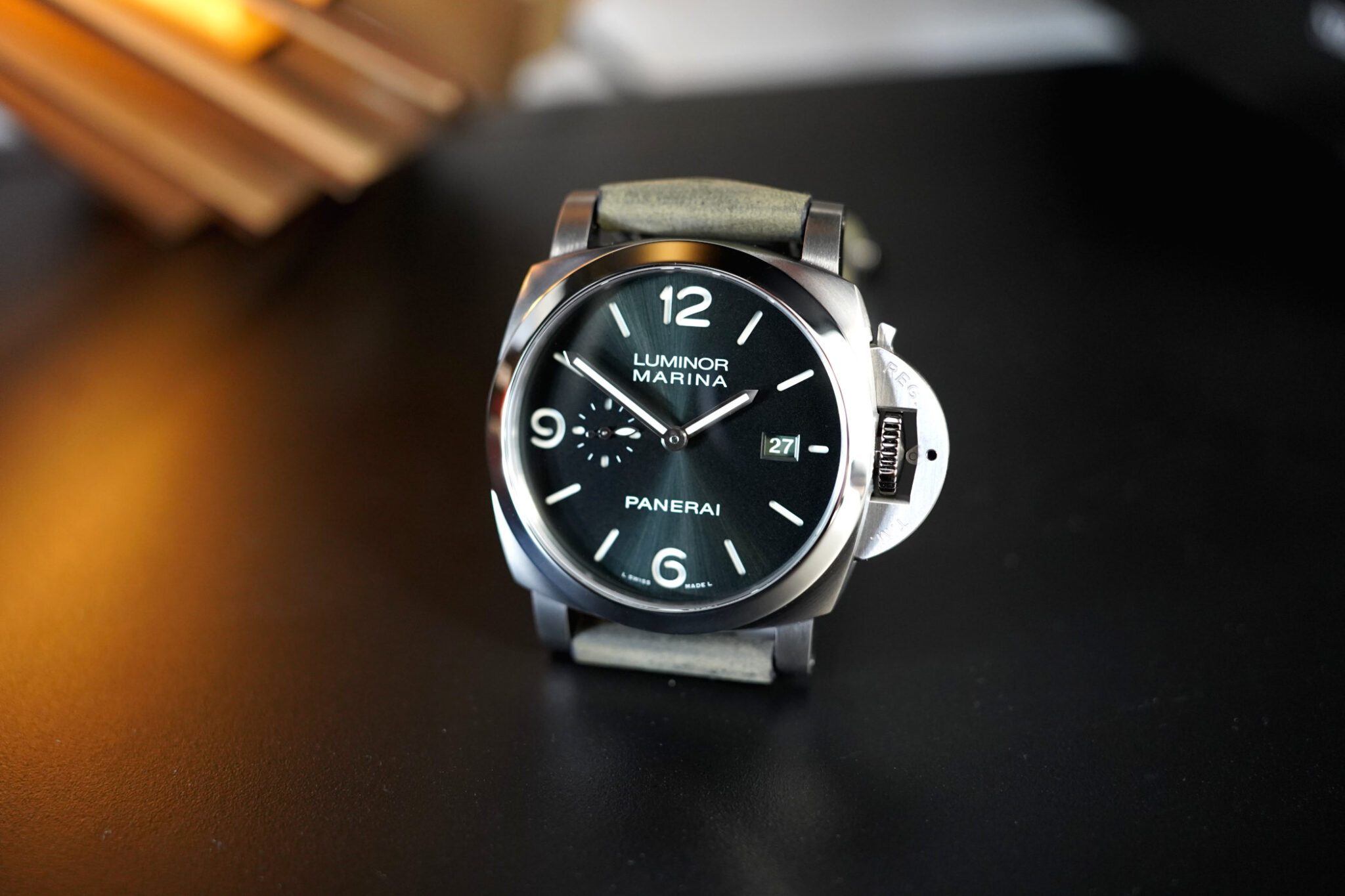 First Look: The Green Panerai Luminor Marina Titanio PAM03325 (Incl. Video)