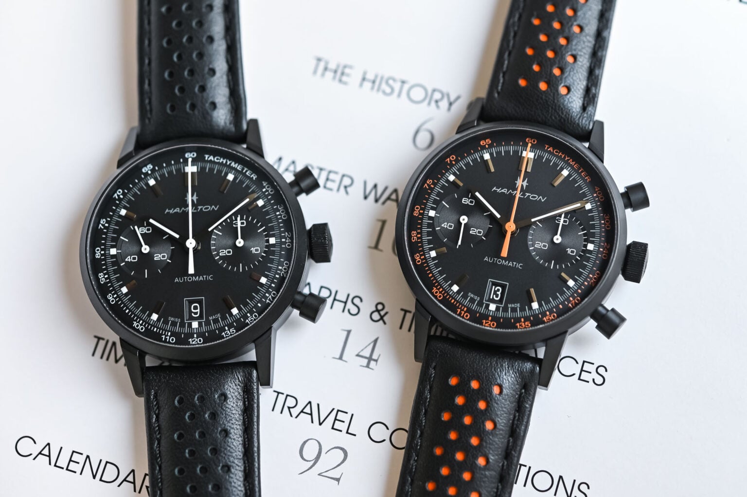 First Look: The New All-Black Versions of the Hamilton Intra-Matic Auto ...