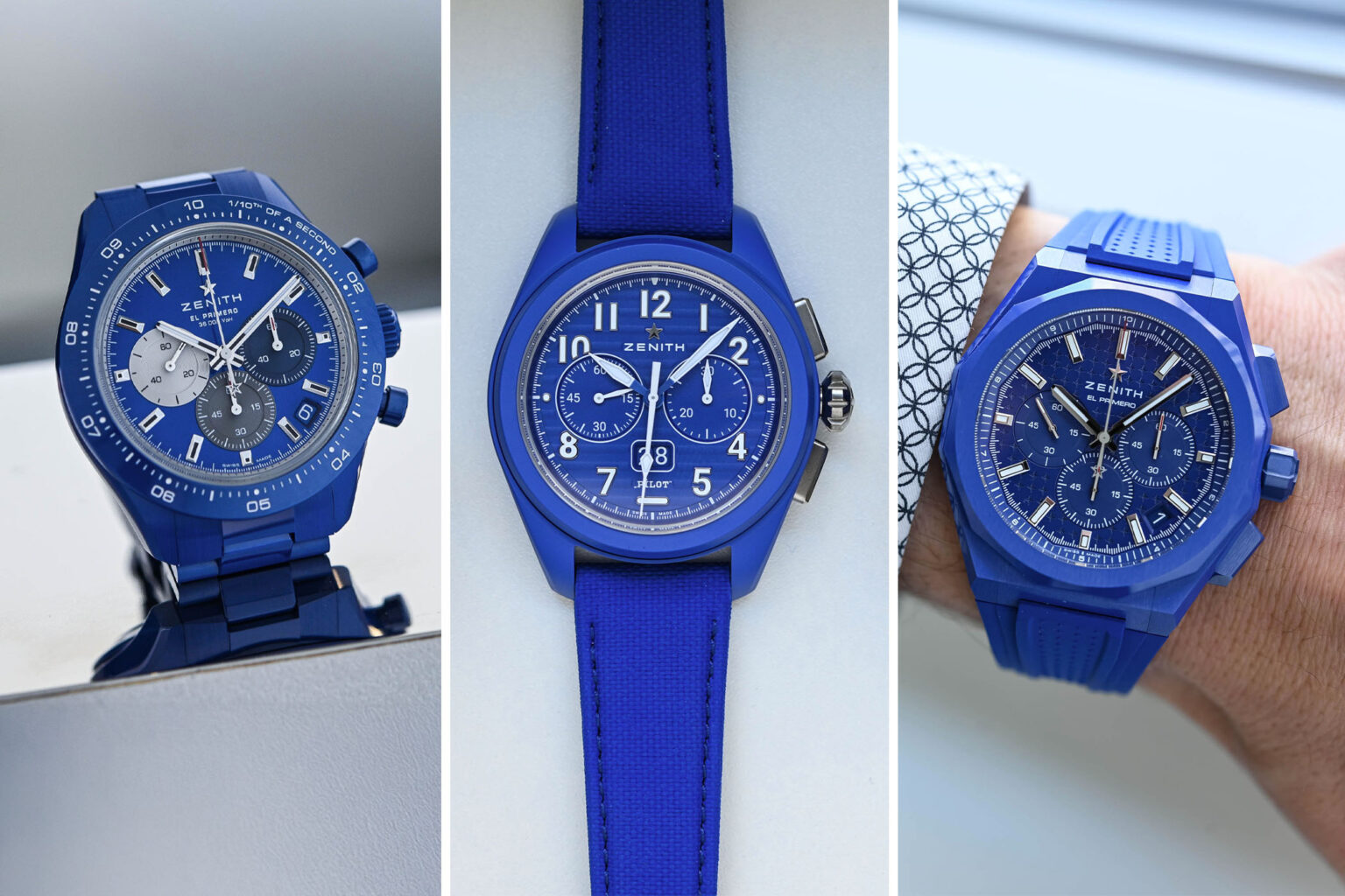 First Look: The Zenith Blue Ceramic 160th Anniversary Trilogy
