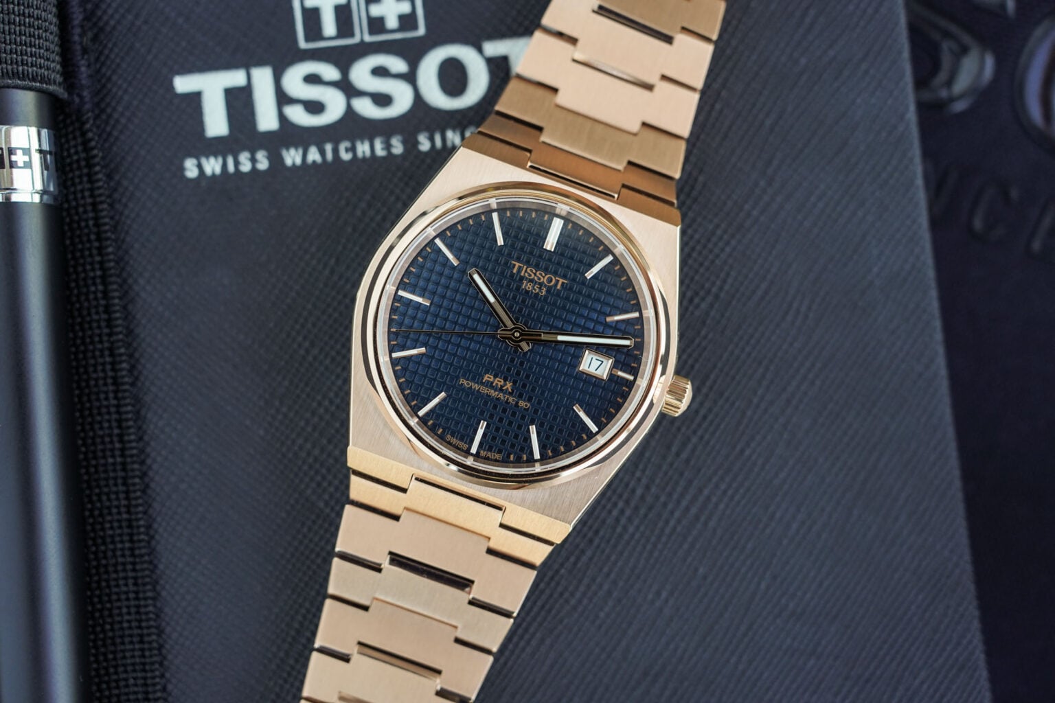 First Look: The new Tissot PRX Powermatic 80 40mm in Rose Gold PVD