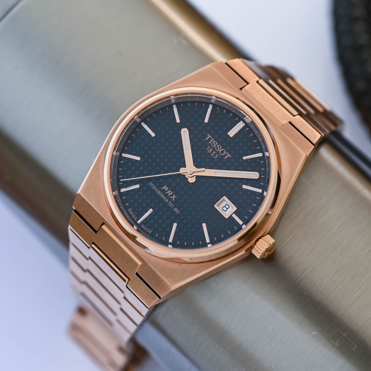 First Look: The new Tissot PRX Powermatic 80 40mm in Rose Gold PVD